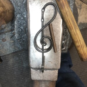Treble Clef Wrought Iron Hook Hans Forged Hook Wall Hook Music Lovers ...
