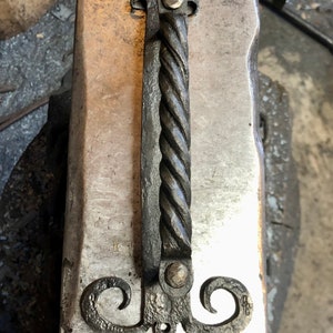 Hand Forged Medieval Style Door Pull Gate Pull Door Handle Scrolled ...