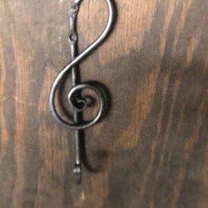 Treble Clef Wrought Iron Hook Hans Forged Hook Wall Hook Music Lovers ...