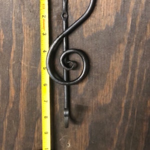 Treble Clef Wrought Iron Hook Hans Forged Hook Wall Hook Music Lovers ...