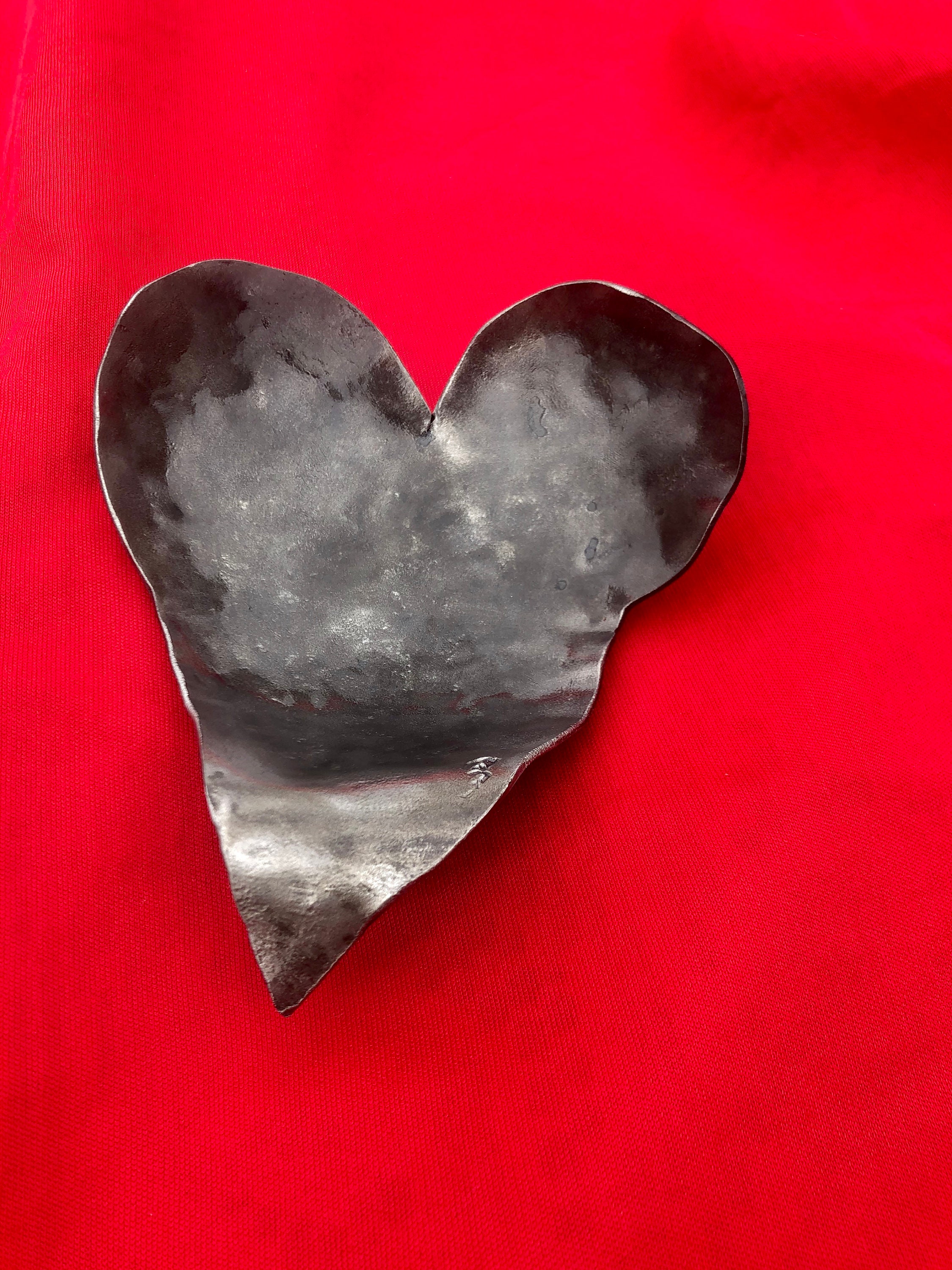 Heart Bowl Jewelry Holder Hand Forged Steel Iron Heart Shaped | Etsy