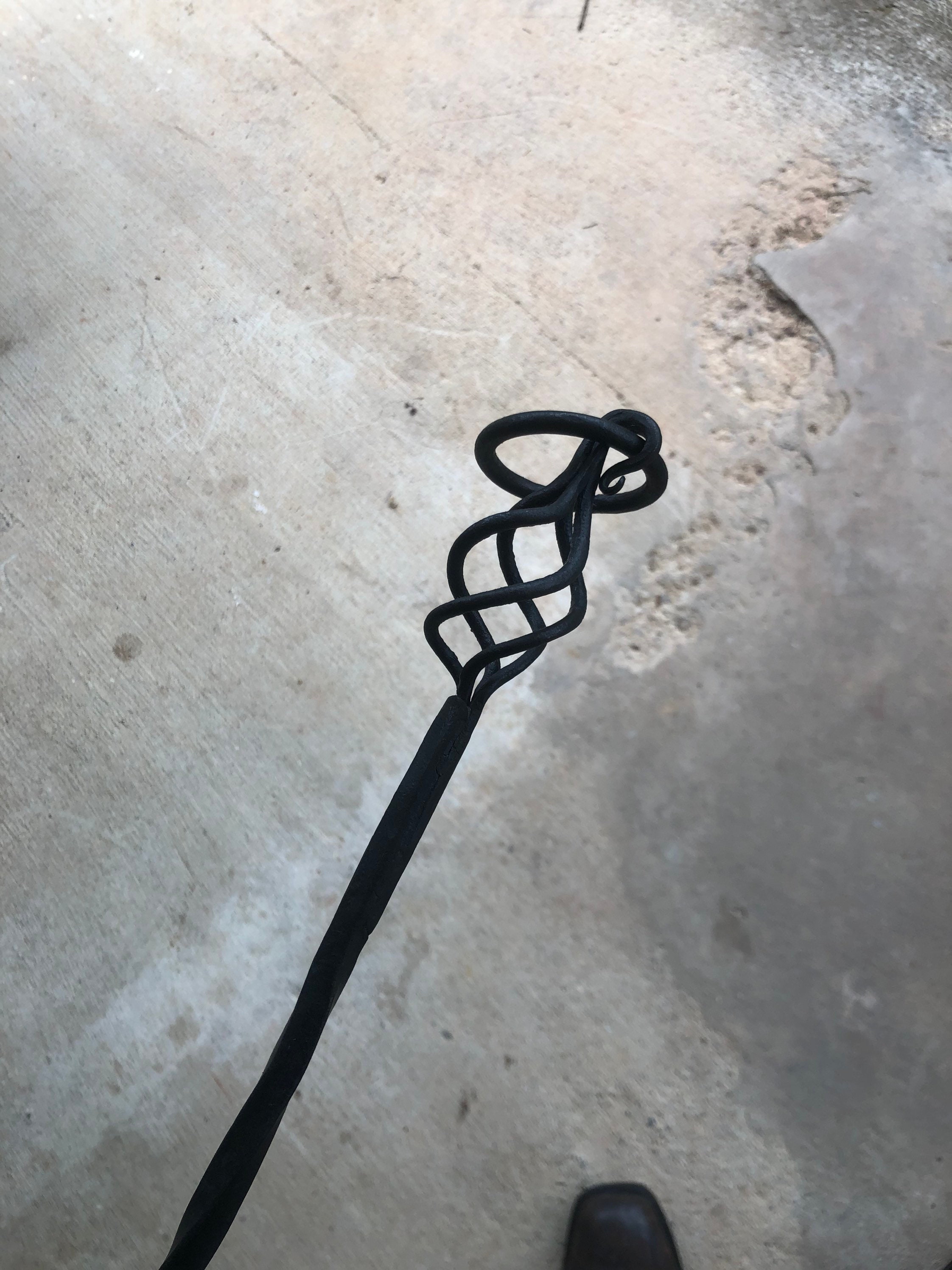Forge Welded Basket Twist Fire Poker Hand Forged Traditional Fire Poker ...
