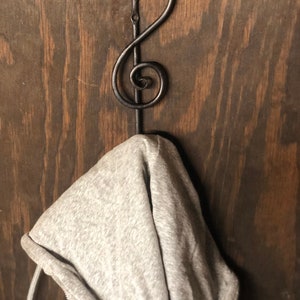 Treble Clef Wrought Iron Hook Hans Forged Hook Wall Hook Music Lovers ...