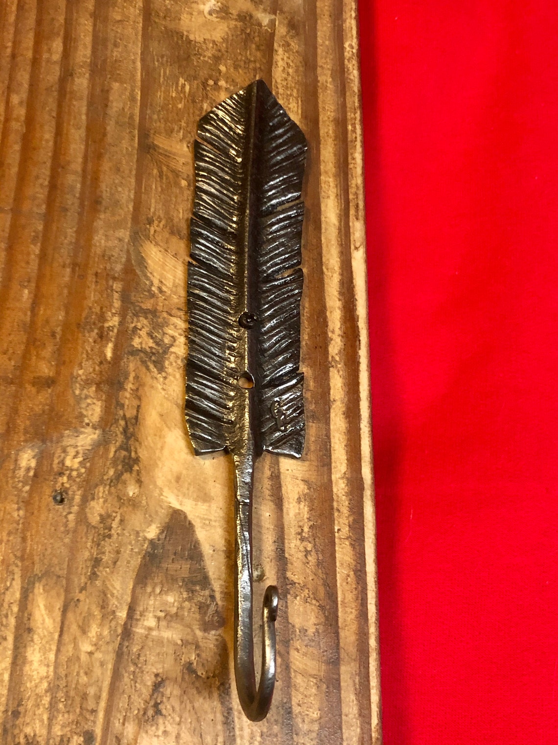 Hand Forged Feather Hook Wall Hook Hand Forged Blacksmith Made - Etsy
