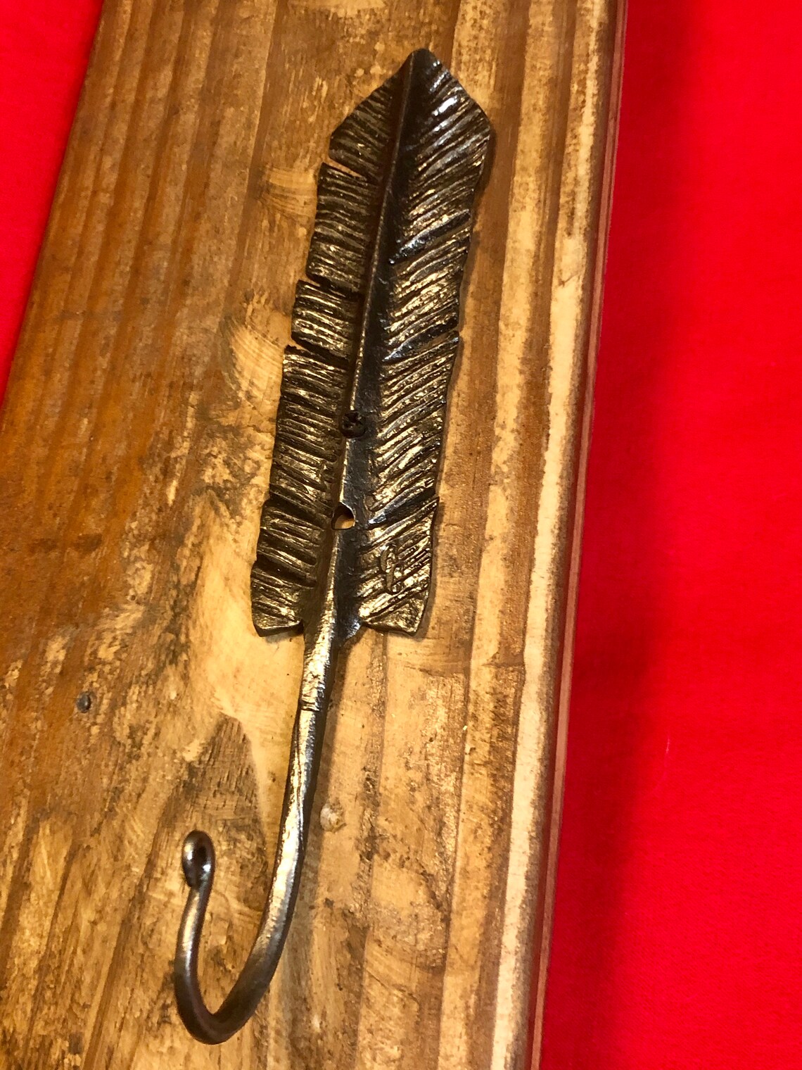 Hand Forged Feather Hook Wall Hook Hand Forged Blacksmith Made - Etsy