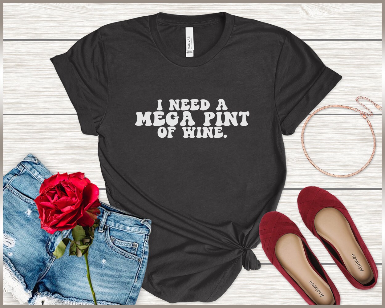 I Need a Mega Pint Meme Shirt Wine Lover Quote T-shirt for - Etsy