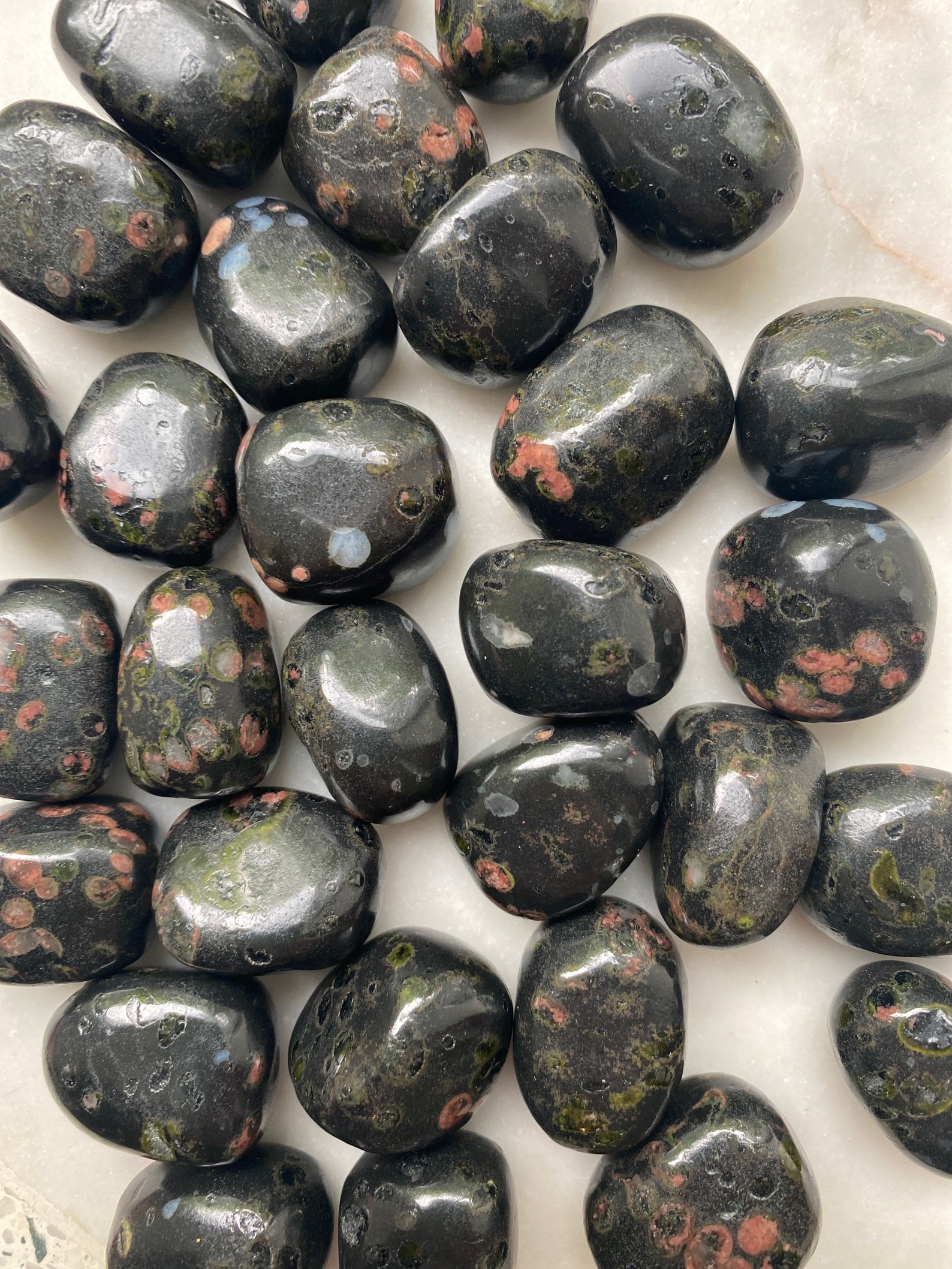 Red Snowflake Obsidian Tumbled Crystal - Etsy