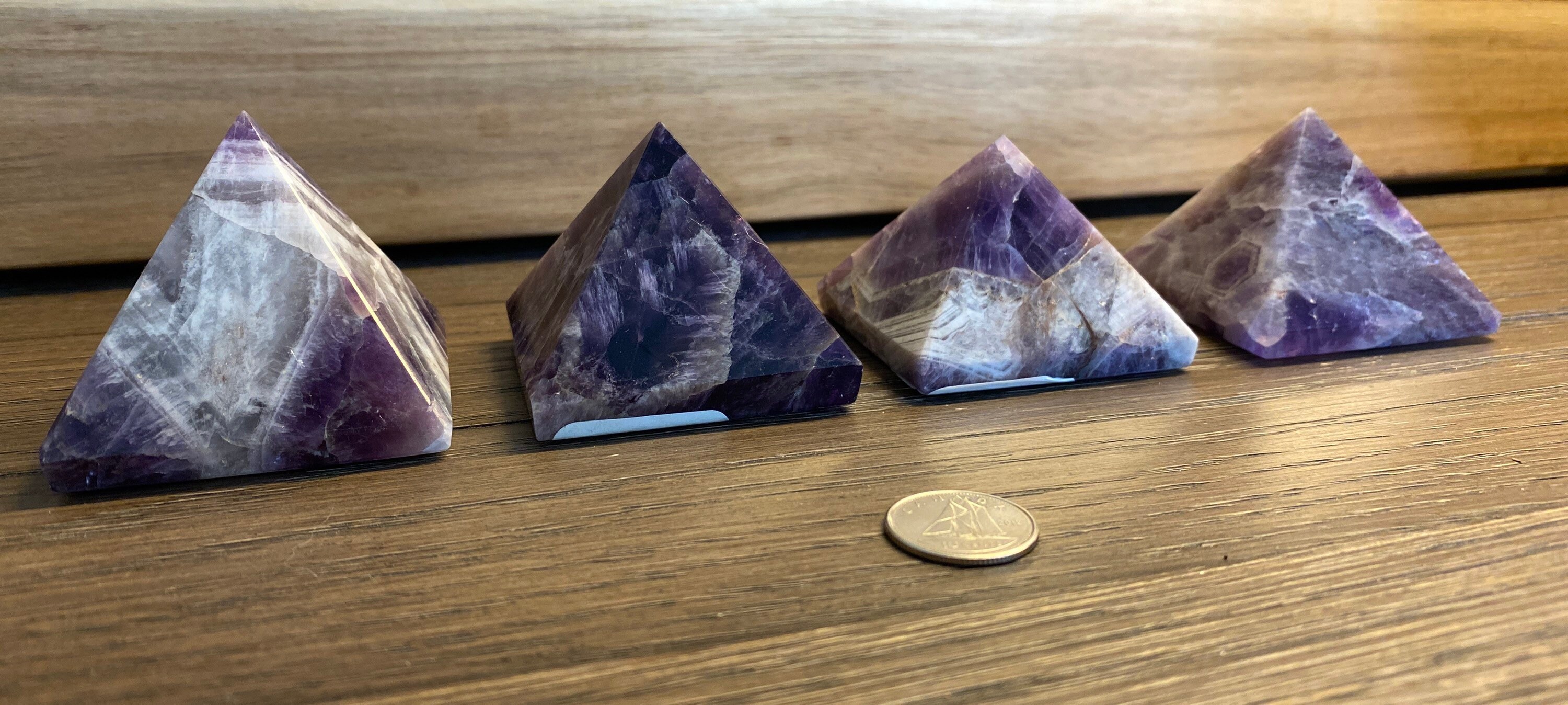 Amethyst Chevron Pyramid Crystal | Etsy