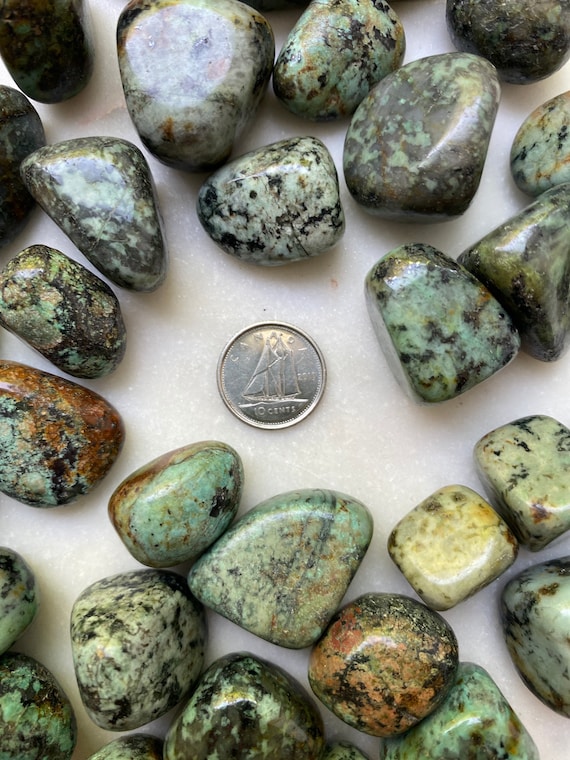 Turquoise african Tumbled Crystal - Etsy