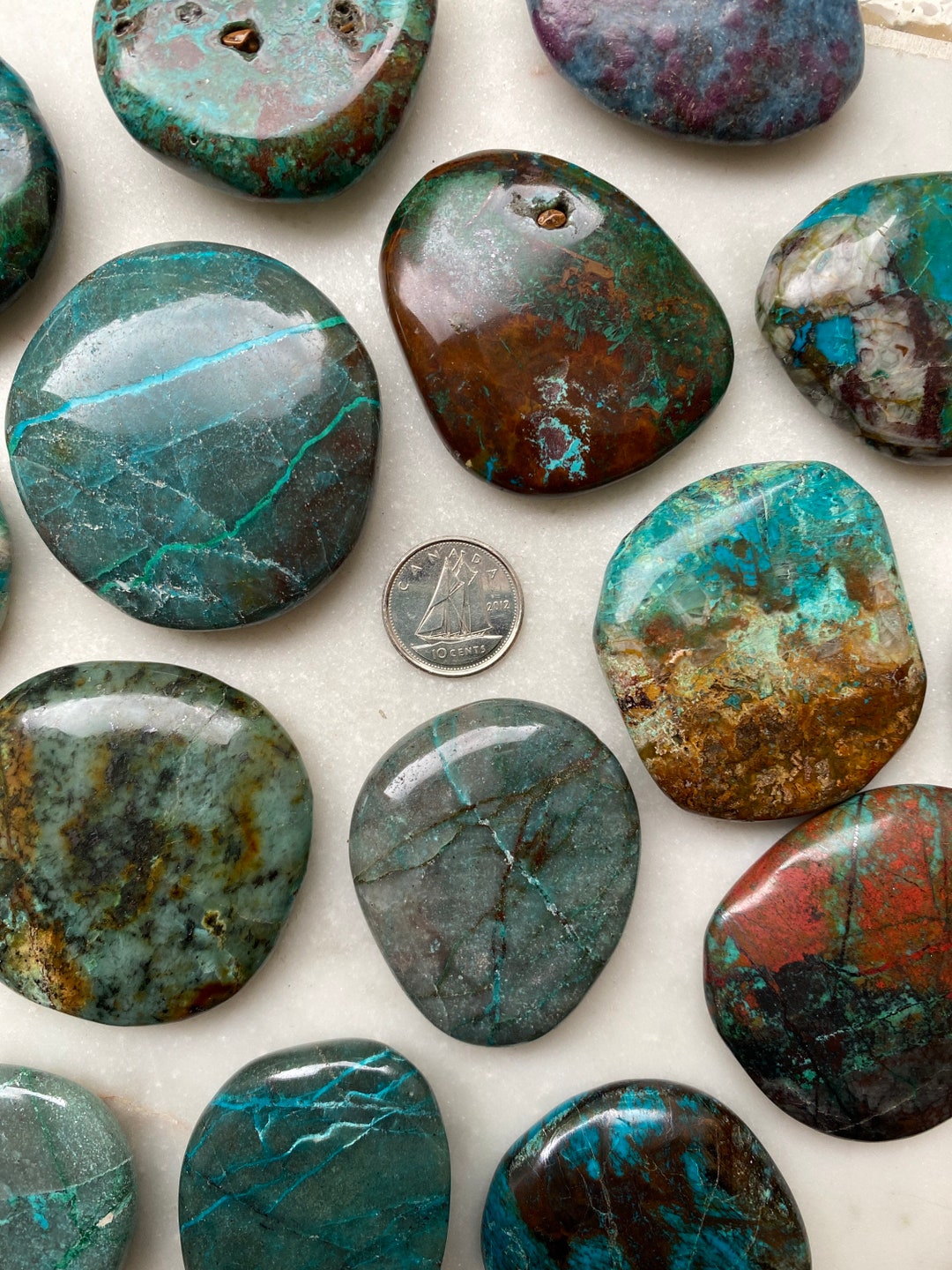 Chrysocolla Earth Stone Tumbled Crystal - Etsy