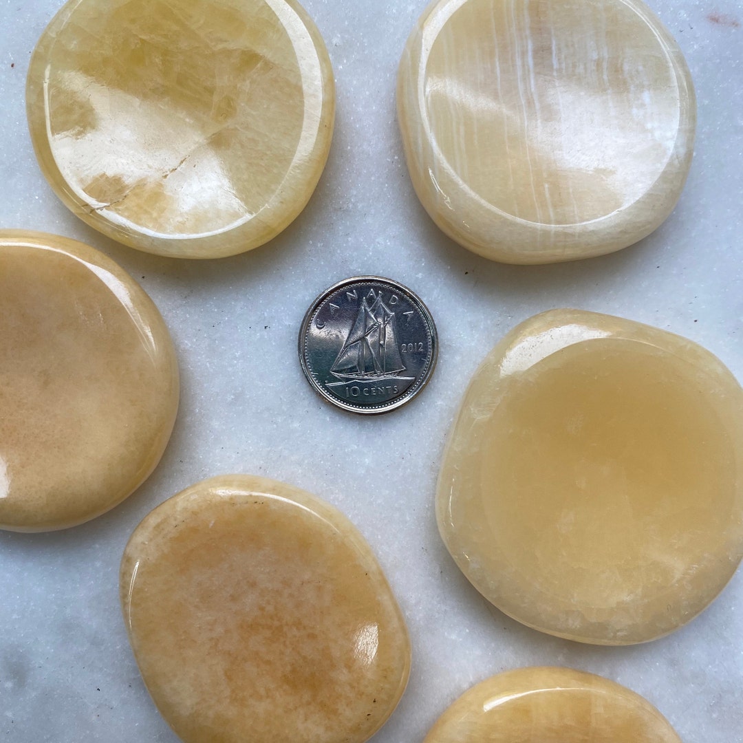 Orange Calcite Worry Stone - Etsy