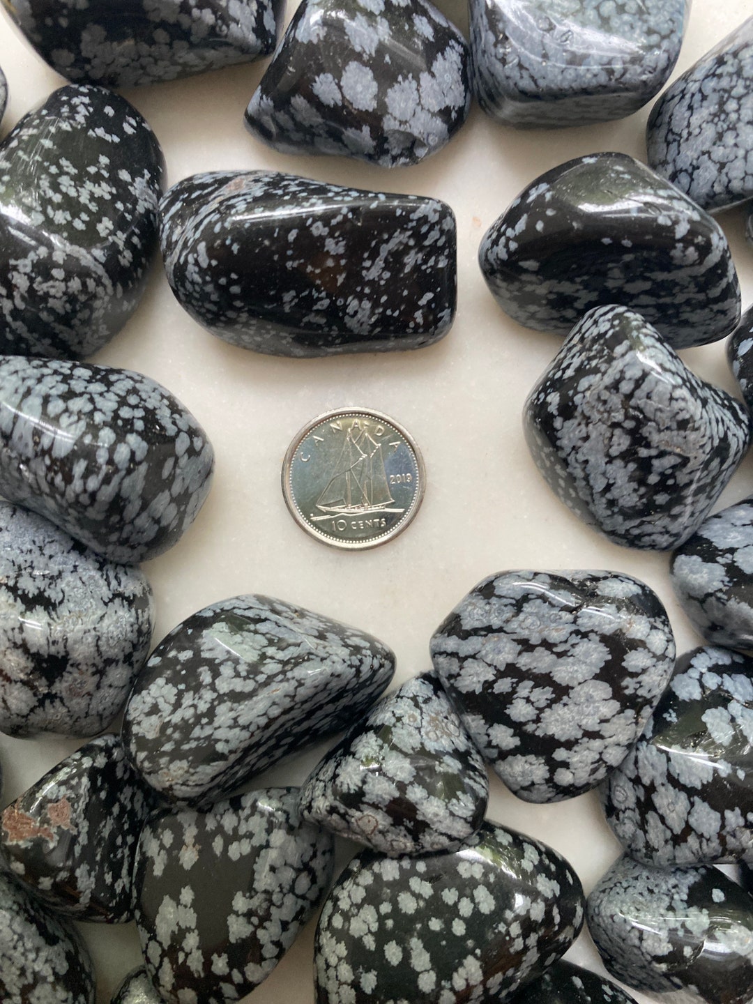 Obsidian Snowflake Tumbled Crystal - Etsy