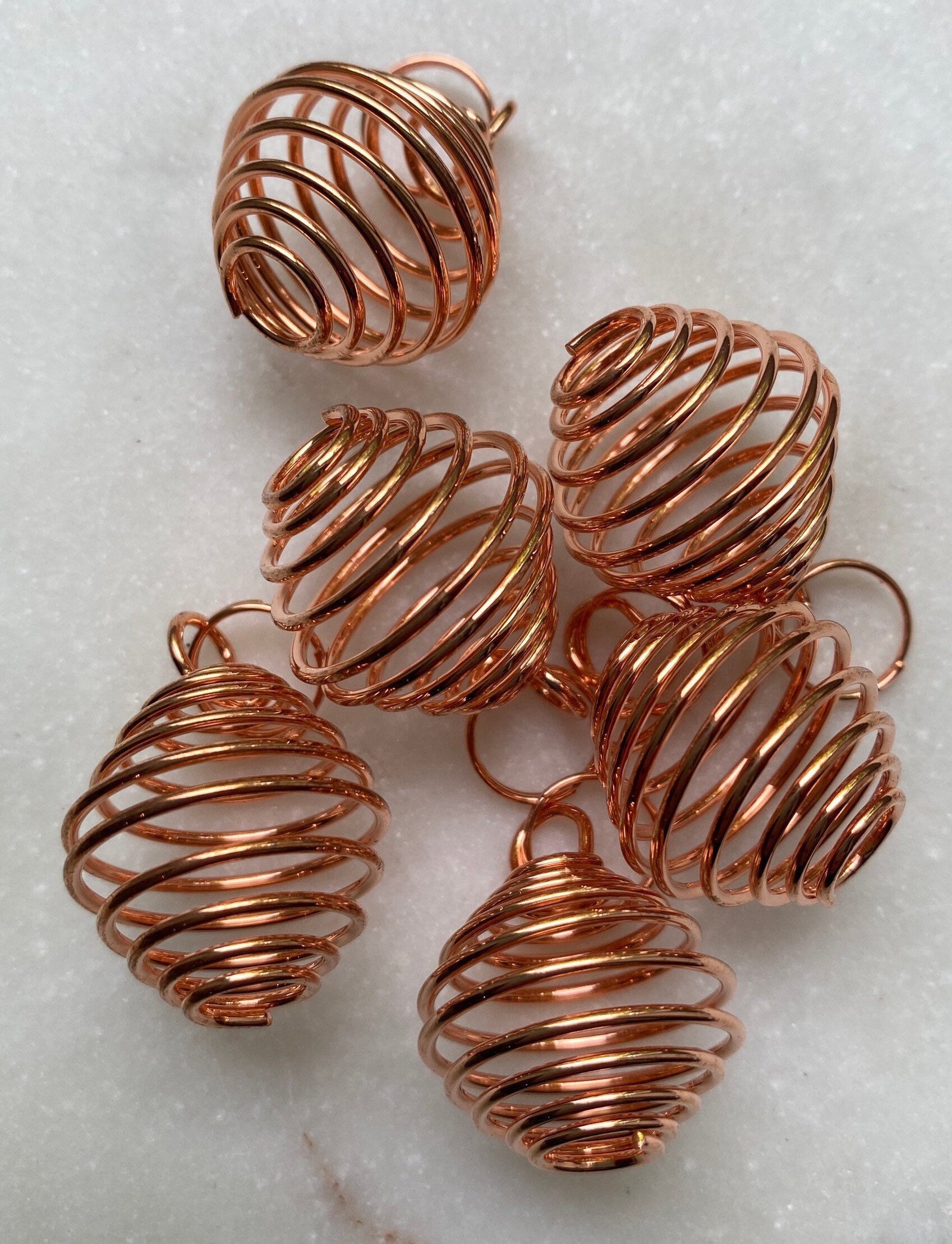 Copper SMALL Coil Cage Copper Plated | Etsy