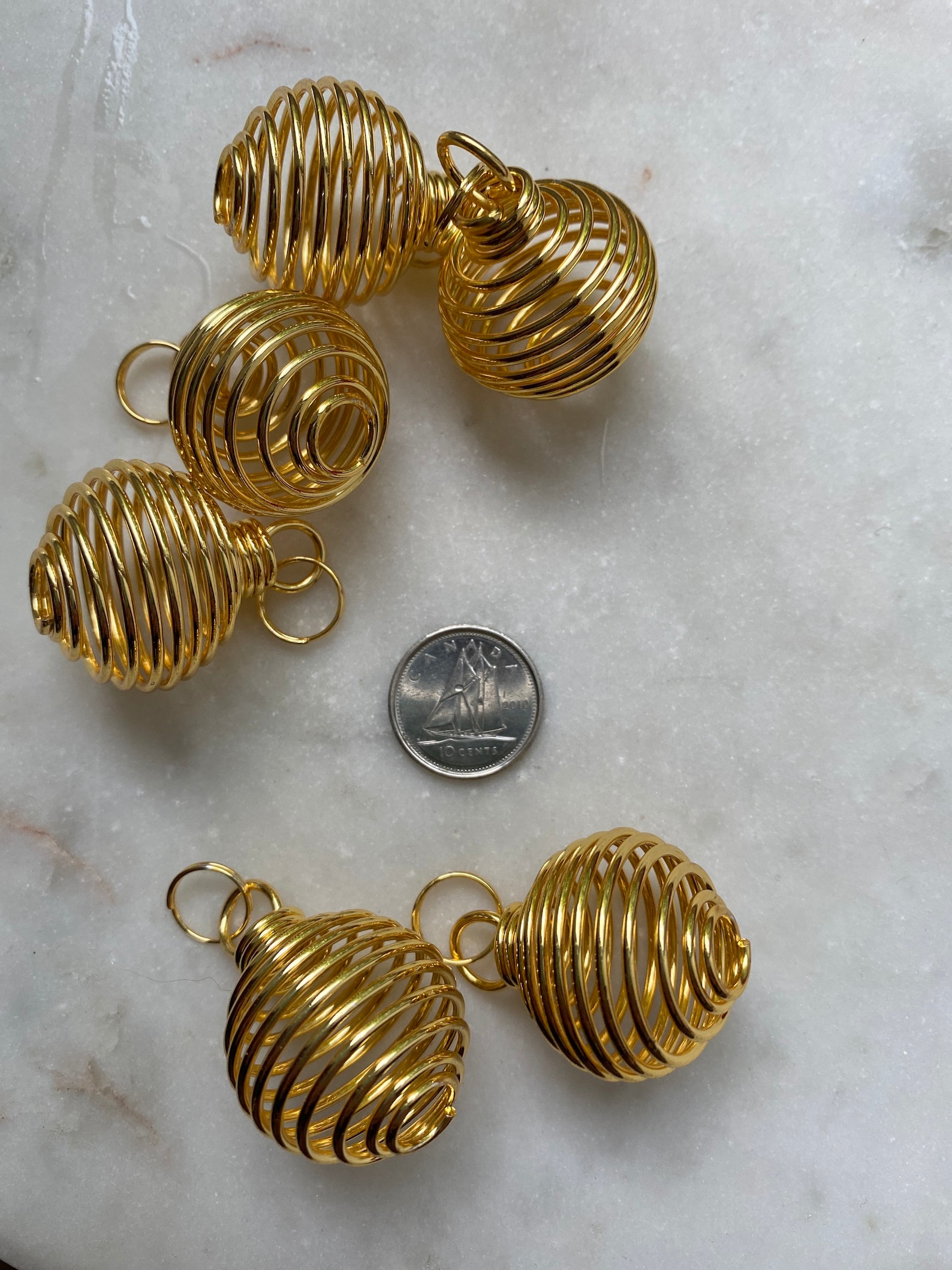 Medium Coil Cage (gold Plated) - Etsy Canada