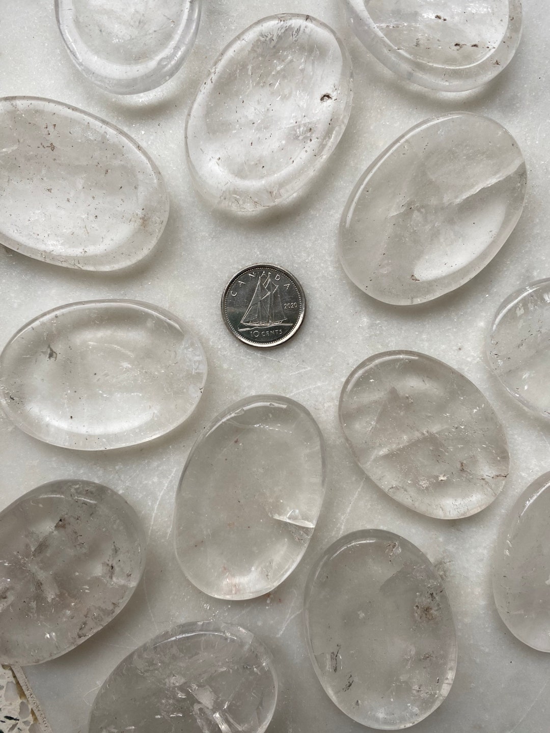 Clear Quartz Worry Stone Tumbled Crystal - Etsy