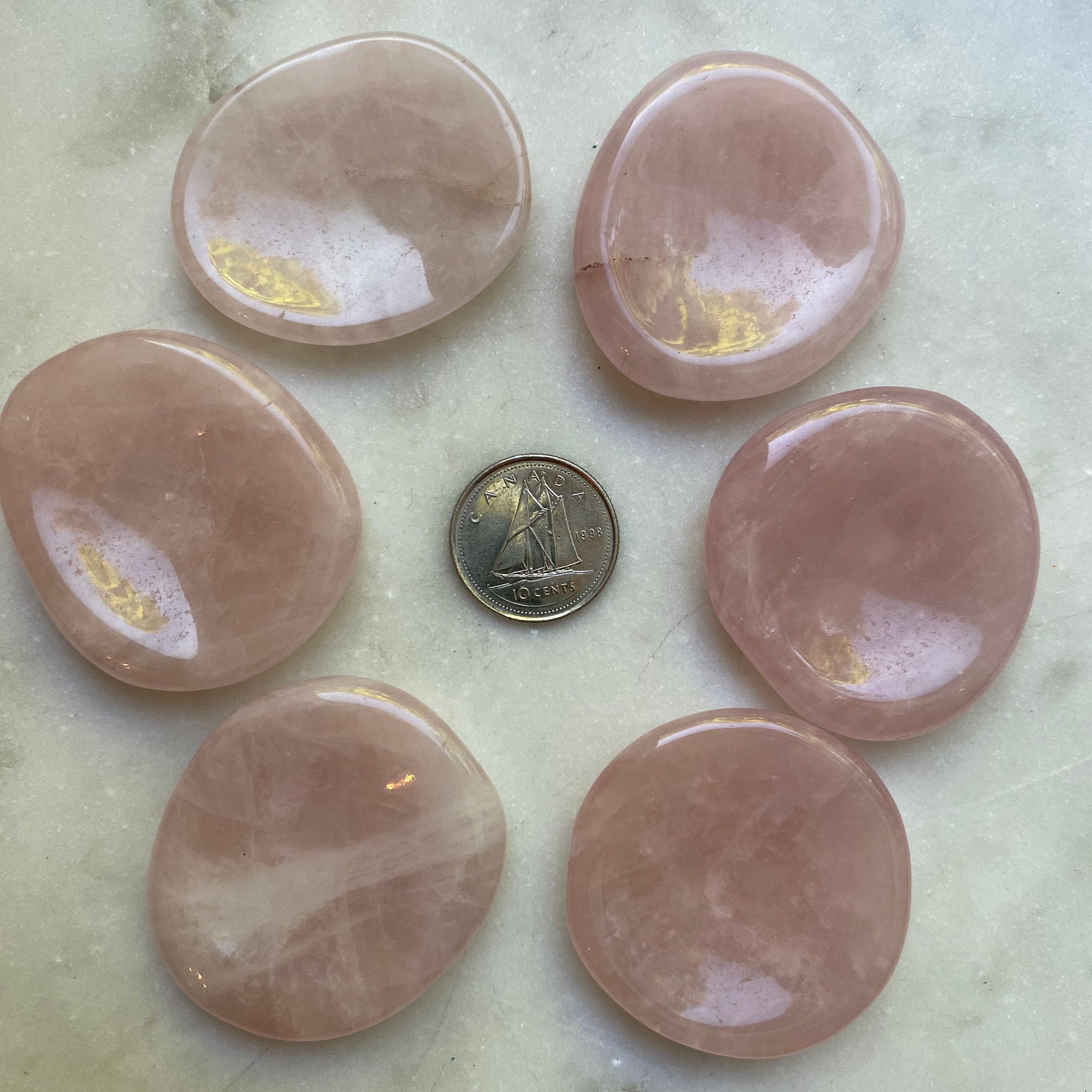 Rose Quartz Worry Stone | Etsy