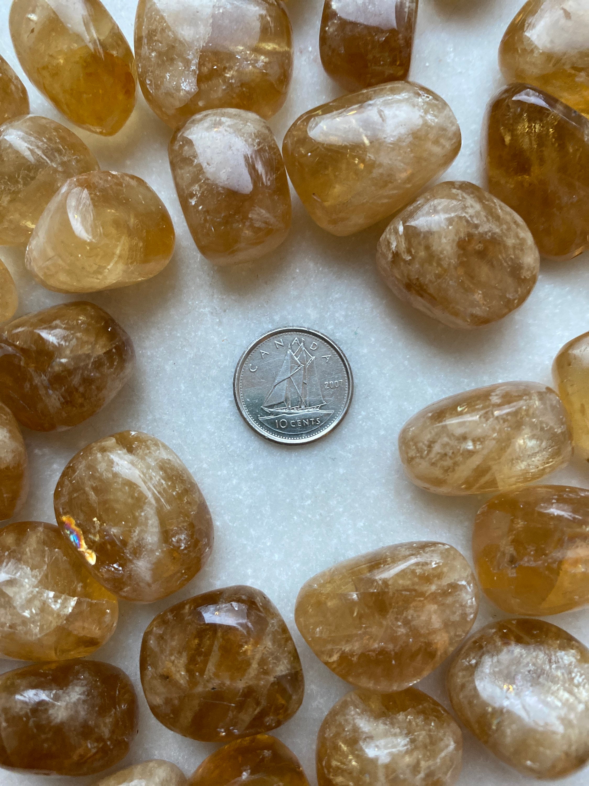 Honey Calcite Tumbled Crystal - Etsy