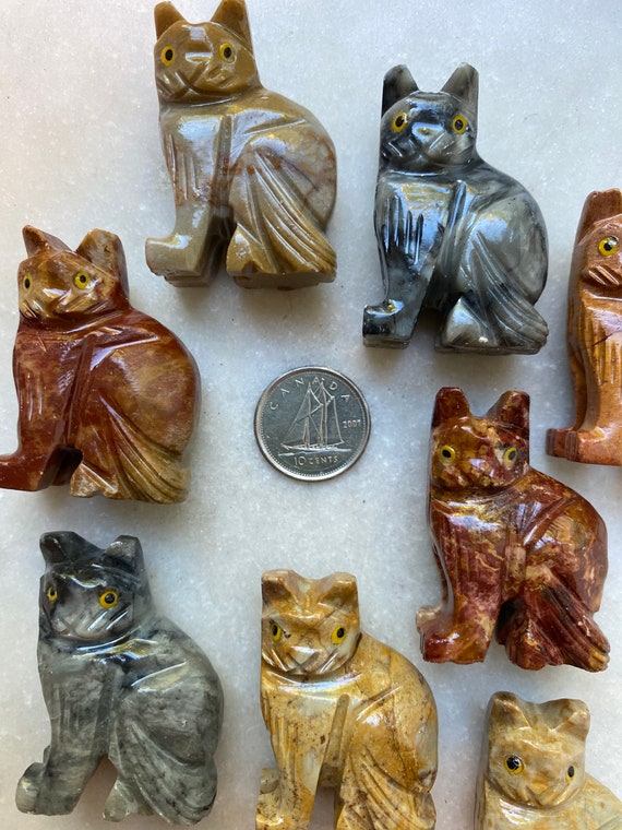 Carved Onyx Cat | Etsy