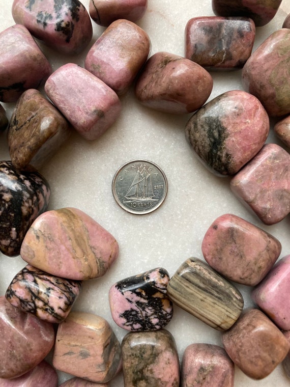 Rhodonite SMALL Tumbled Crystal | Etsy