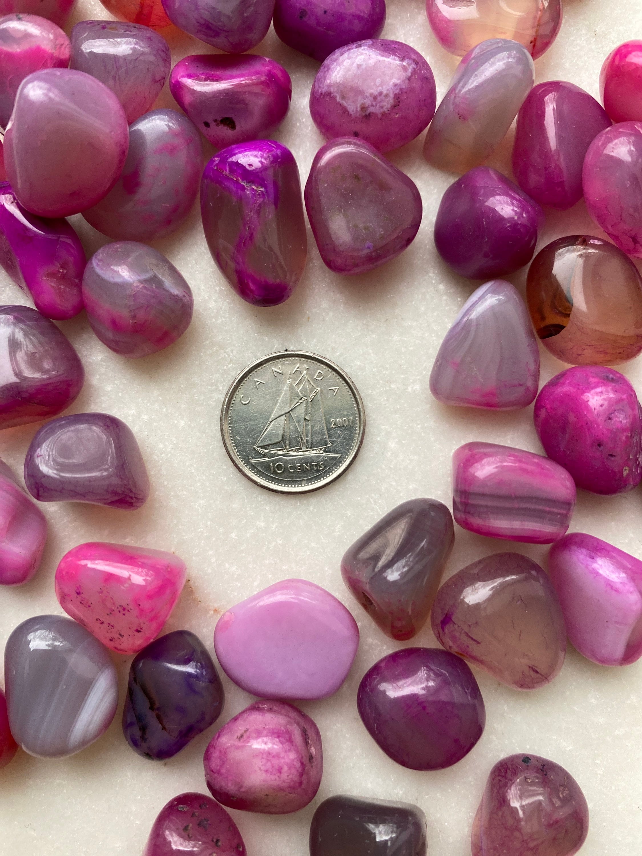 Pink Agate Polished Tumblestone Healing Crystals | atelier-yuwa.ciao.jp