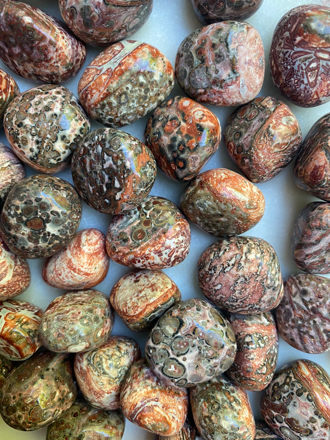 Jasper Leopard Skin Tumbled Crystal Stone Etsy