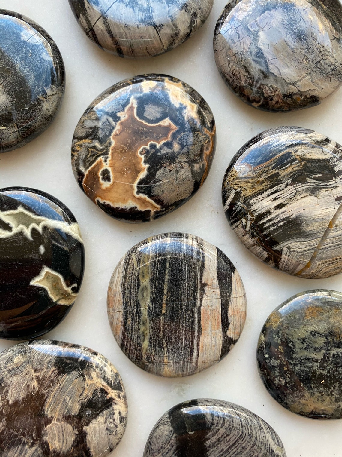 Silver Leaf Jasper Earth Stone - Etsy