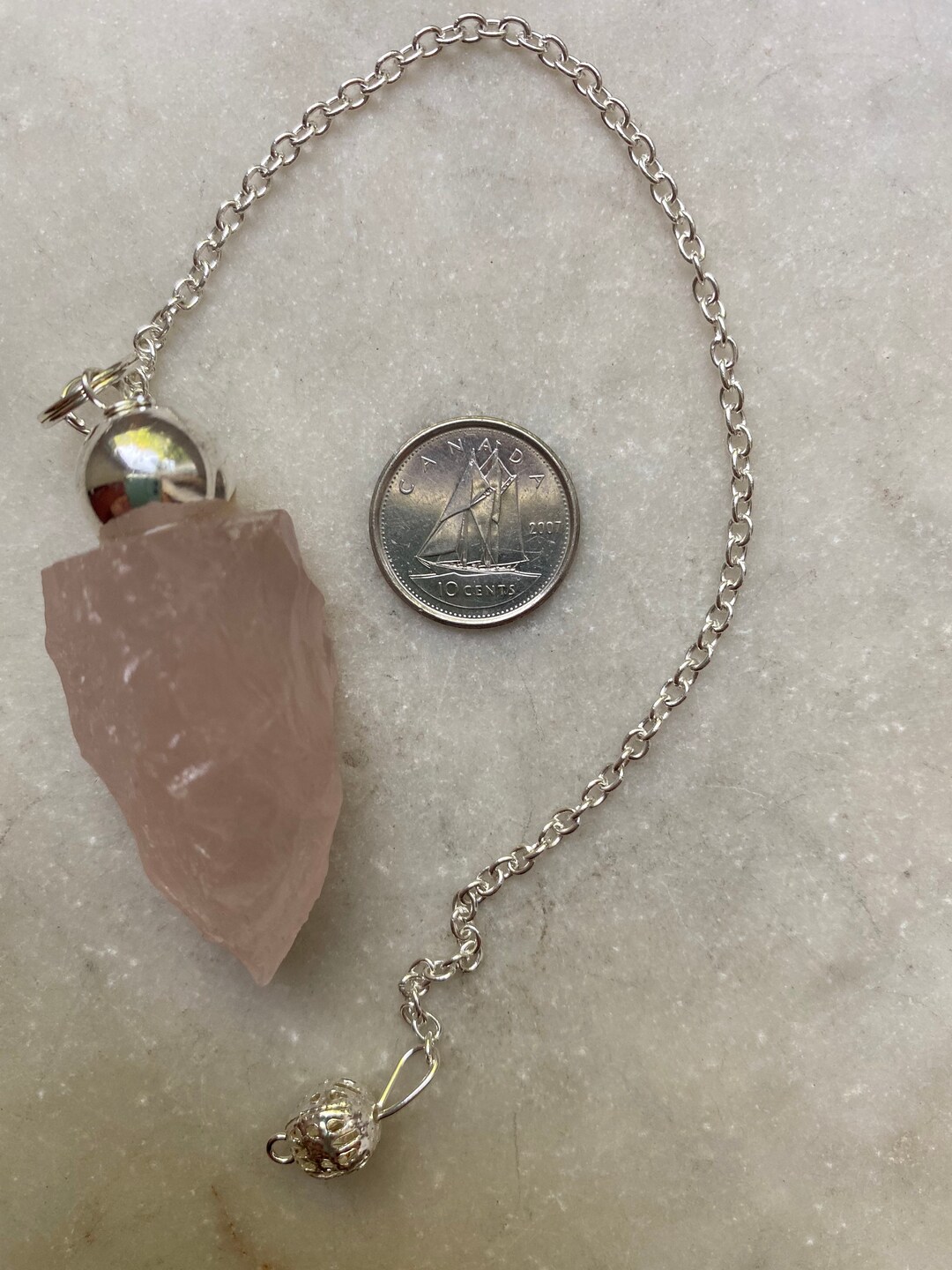 Rose Quartz Rough Pendulum - Etsy