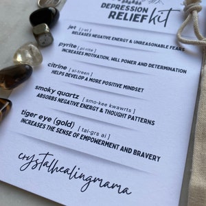 Depression Relief Crystal Kit - Etsy