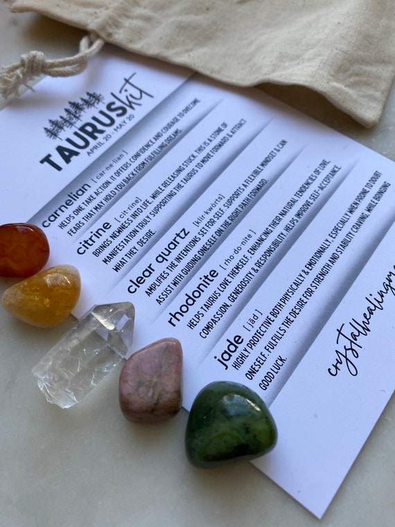 Taurus Crystal Kit april 20 May 20 - Etsy