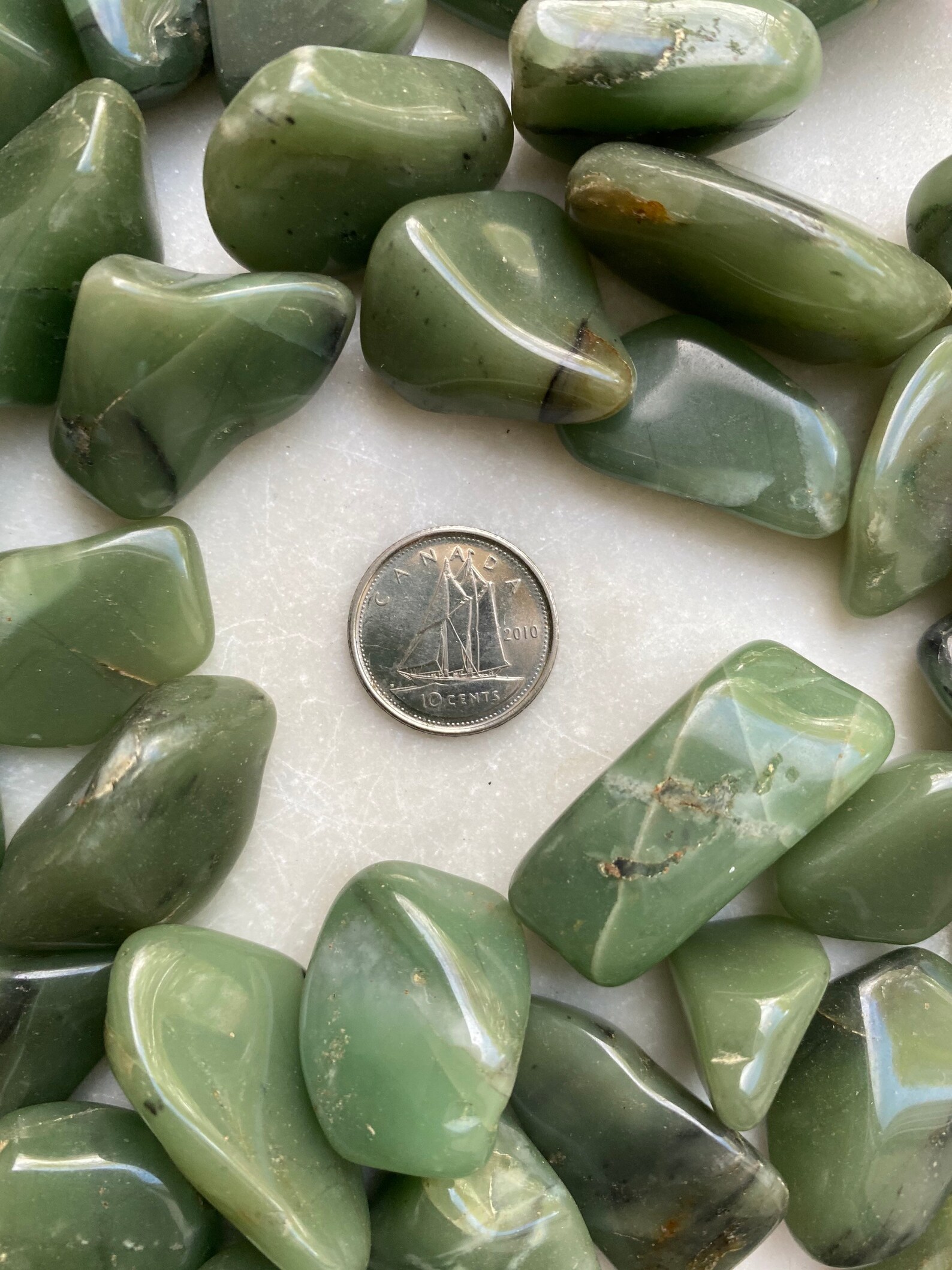 Green Chalcedony Tumbled Crystal | Etsy
