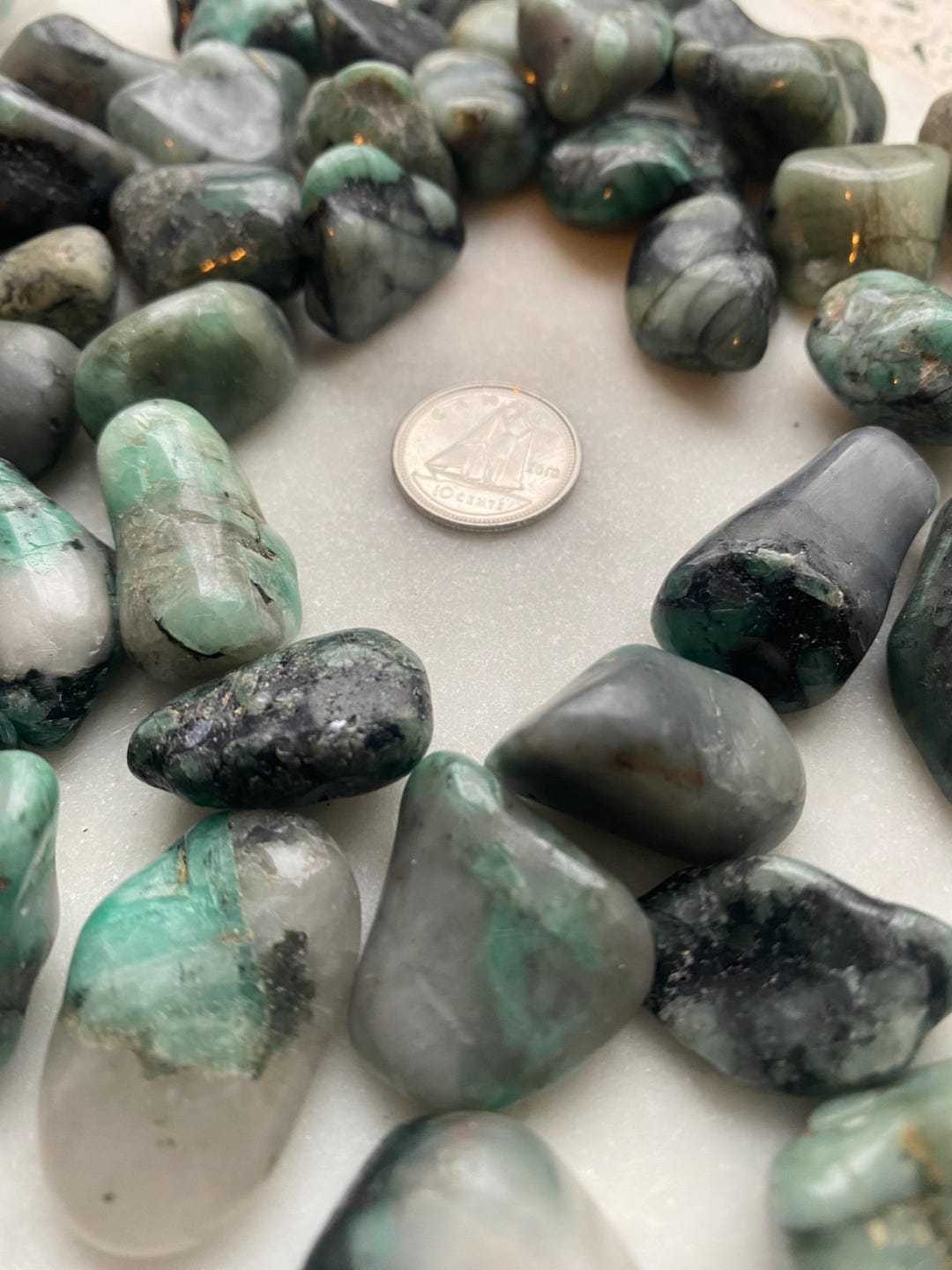Emerald SMALL Tumbled Crystal - Etsy