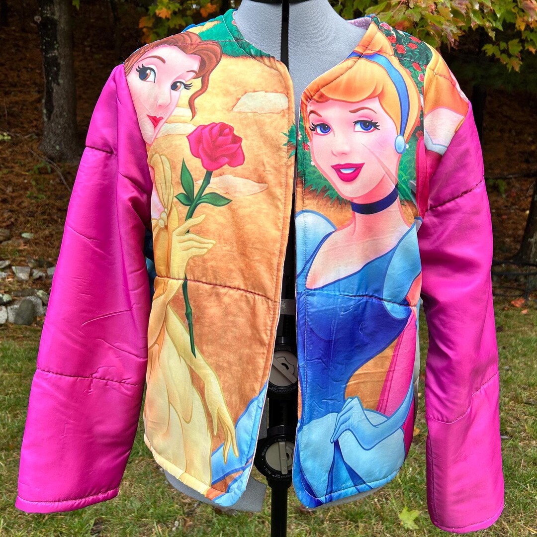 Handmade Upcycled Disney Princess Jacket – Vintage Sleeping Bag Coat ...