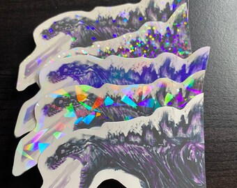 Holographic Godzilla - Etsy