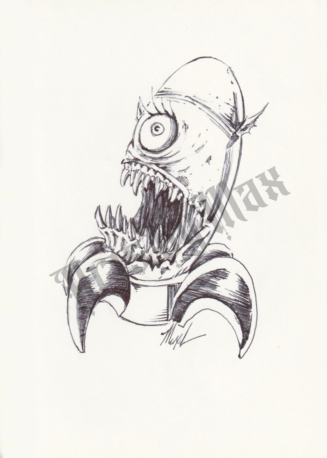 Rocketship Spaceship Wall Art 5x7 Rocket Monster Art for Kids Bedroom ...