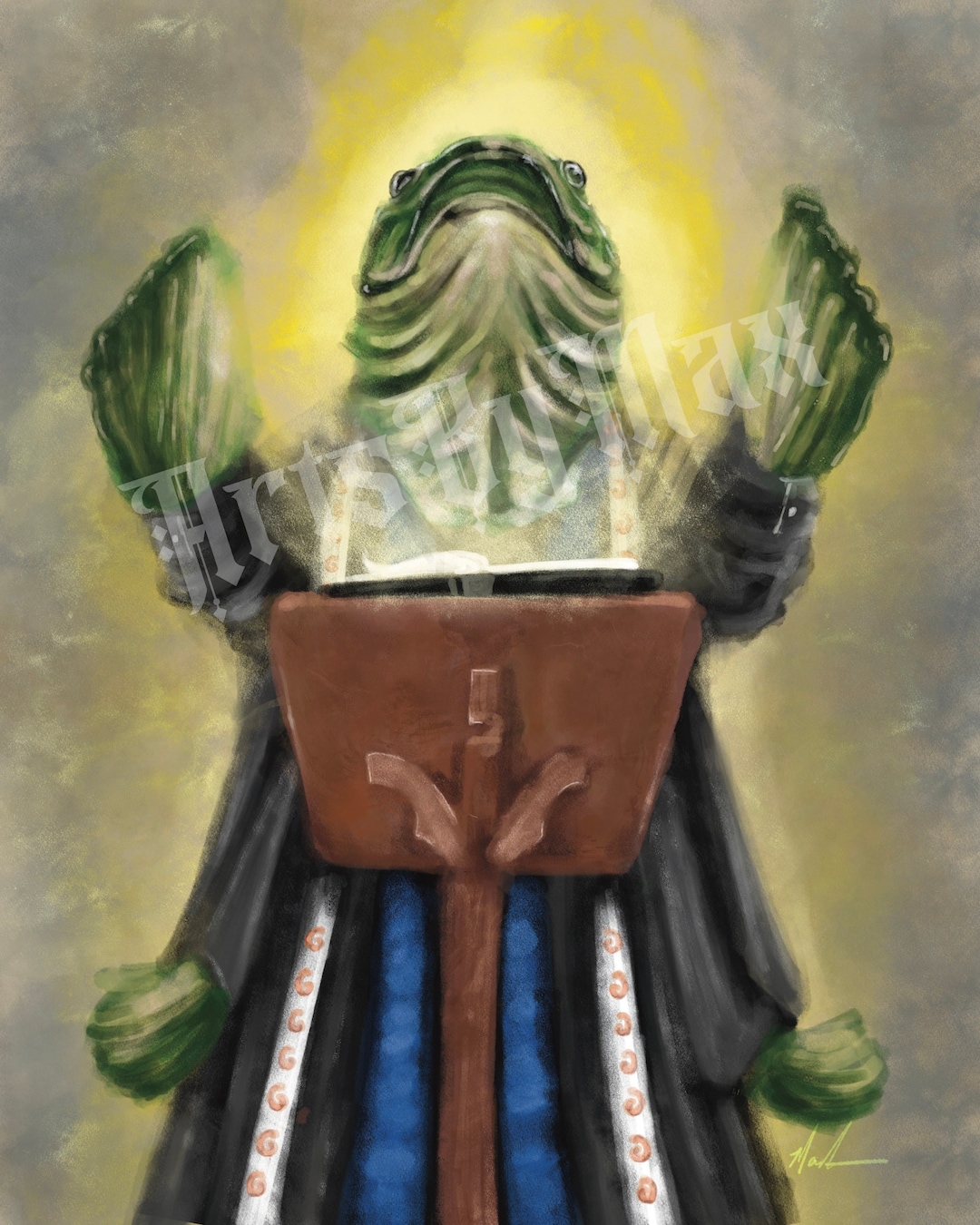 Shrimp Christ Pastor Basstor Benny 5x7 8x10 Art Print Wall Decor for ...