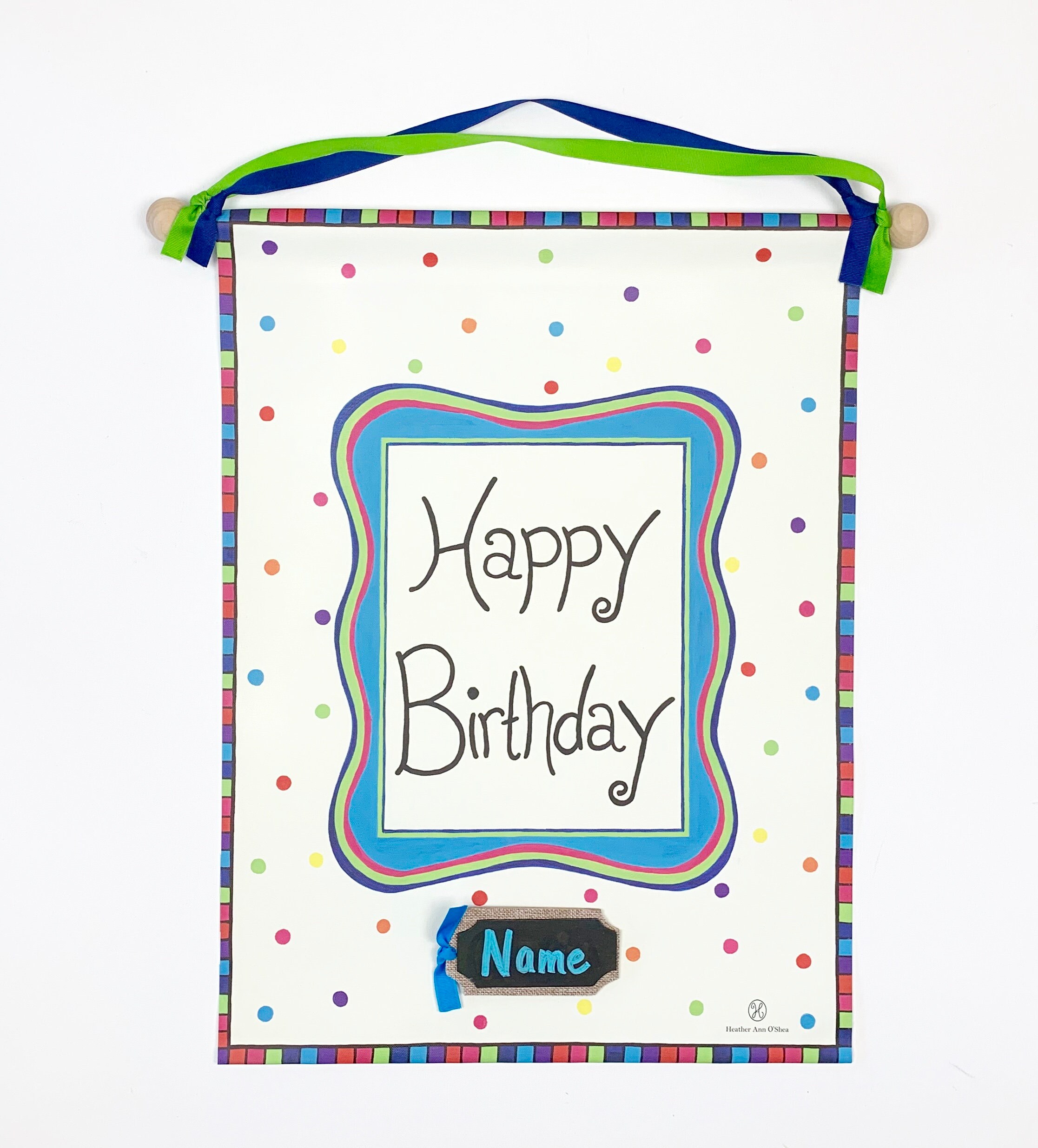 Happy Birthday Banner Cotton Fabric Sign Wall Decor Party - Etsy