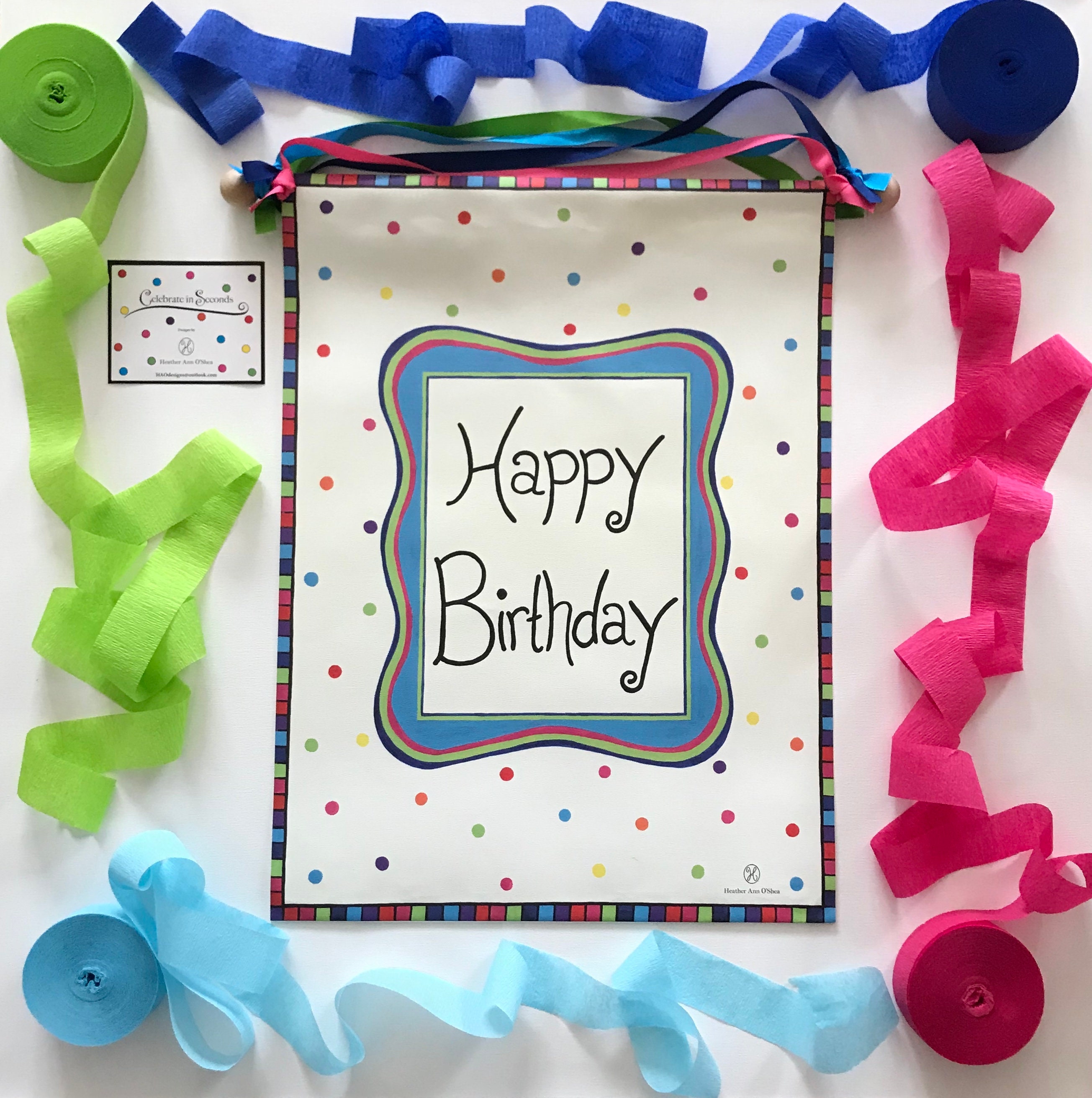 Happy Birthday Banner Cotton Fabric Sign Wall Decor Party - Etsy