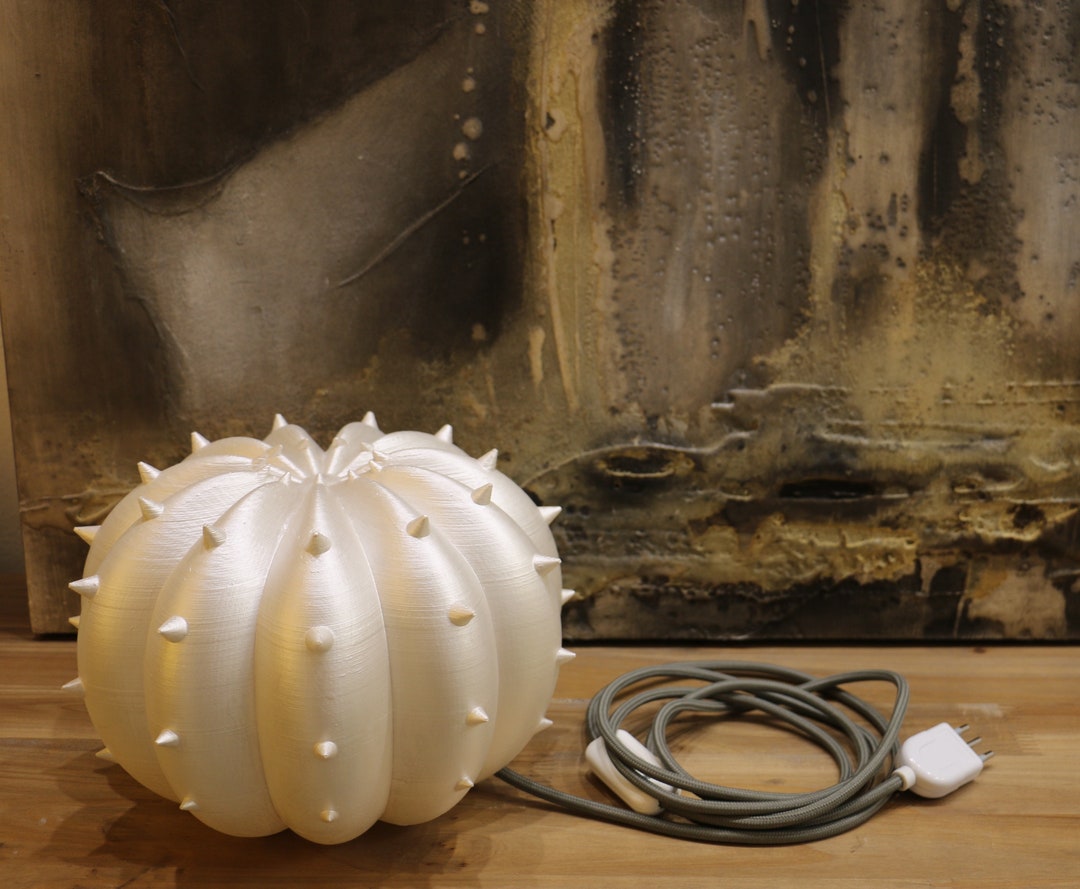 Echinocactus Sculpture Lamp, Italian Lamp, Echinocactus Pla 3d Printing Lighted Sculpture, Six ...