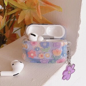 Flowers With Pendant Airpods Case, Cute Airpods Case, Floral Airpods ...