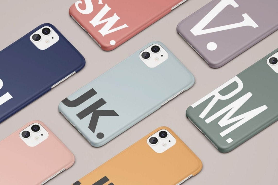 Personalized Initial Phone Case Pastel Phone Case Custom - Etsy