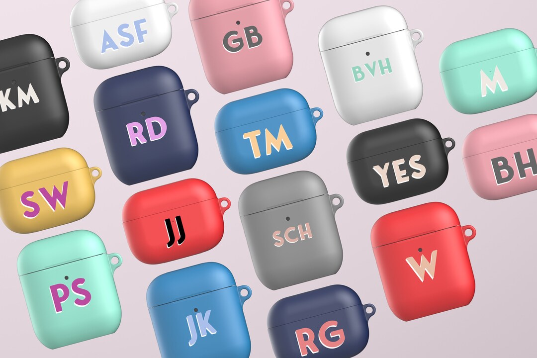 Personalized Airpods Airpods Pro Case, Monogram Apple Air Pods Case ...