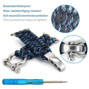 Nylon Rope Loop Apple Watch Band, Outdoor Bracelet Iwatch Strap ...