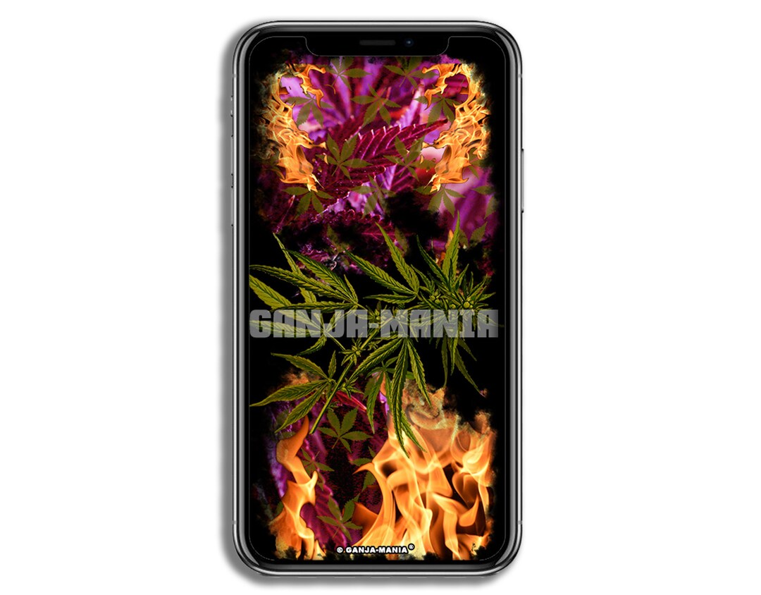 GANJA-MANIA® Weed-themed Phone Wallpaper/background Iphone/android ...