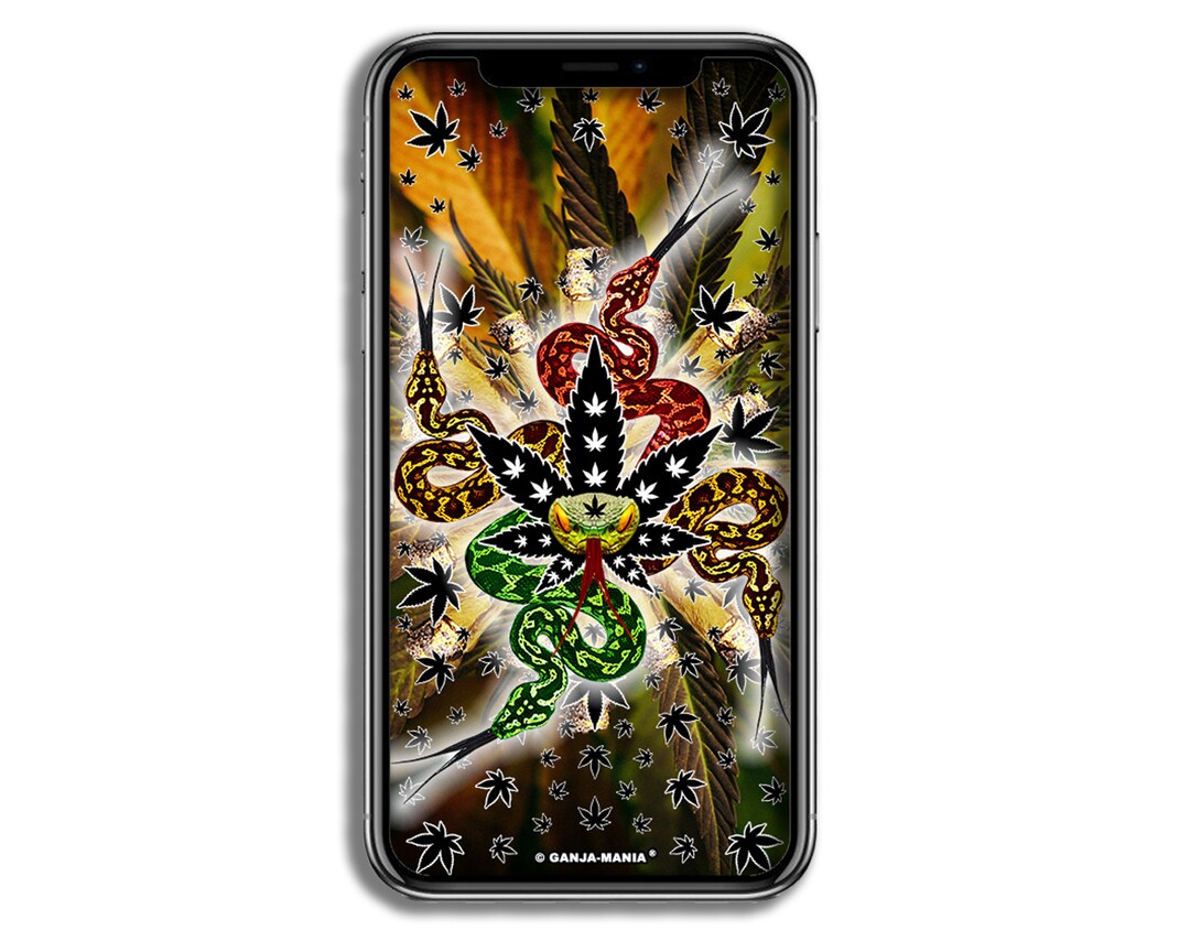 GANJA-MANIA® Weed-themed Phone Wallpaper/background Iphone/android ...