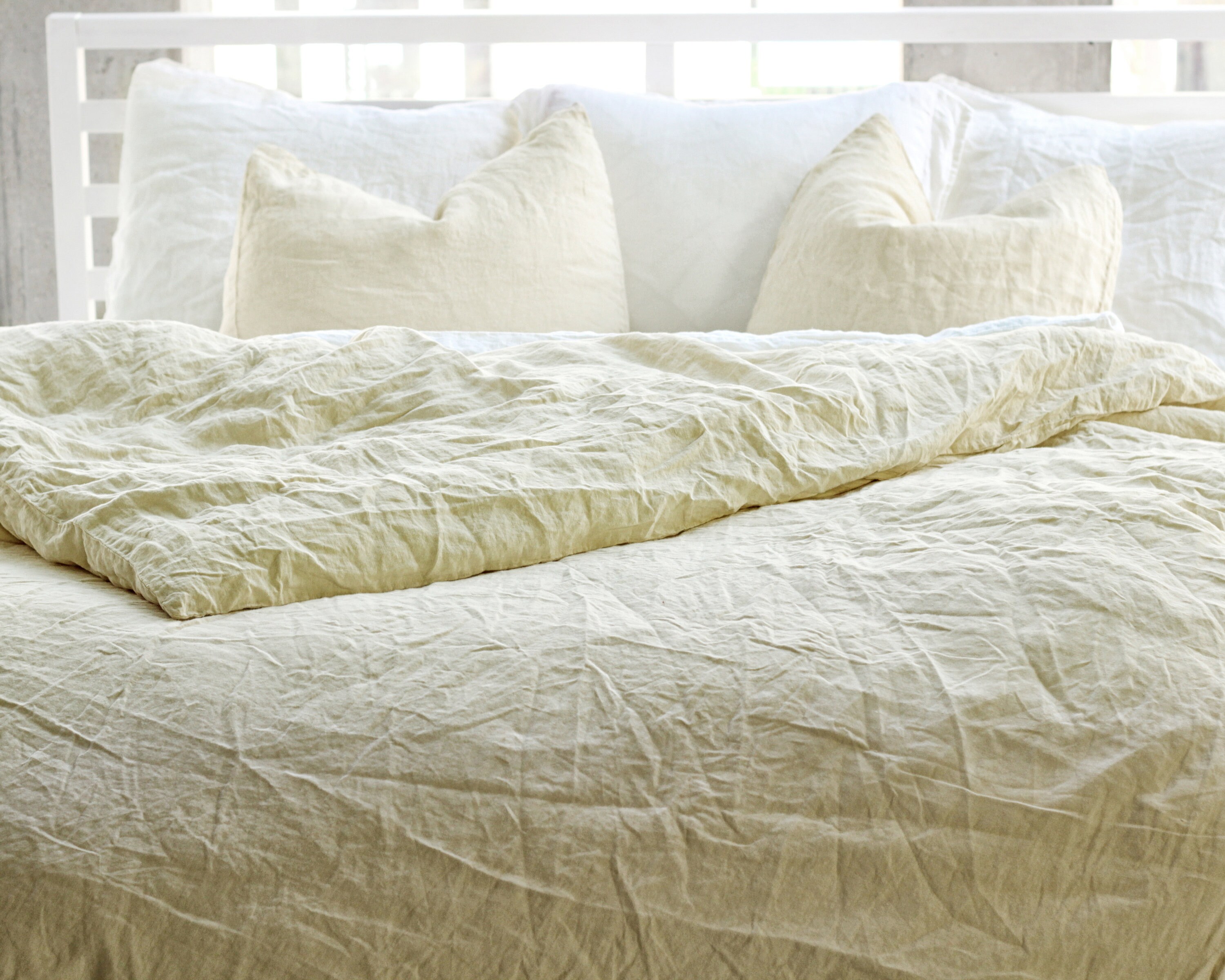 3 Piece Linen Bedding Set Sand Linen Bedding Linen Bedding | Etsy