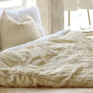 Linen Duvet Cover, Sand Bedding, Linen Bedding, Pure Linen Duvet, Duvet ...