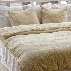 Linen Duvet Cover, Sand Bedding, Linen Bedding, Pure Linen Duvet, Duvet ...
