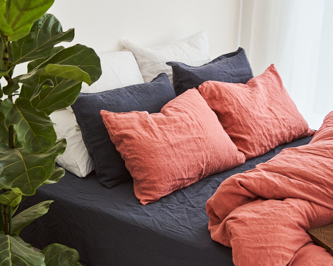 Linen Pillowcase Set, Envelope Linen Pillow Covers, Linen Pillowcases ...