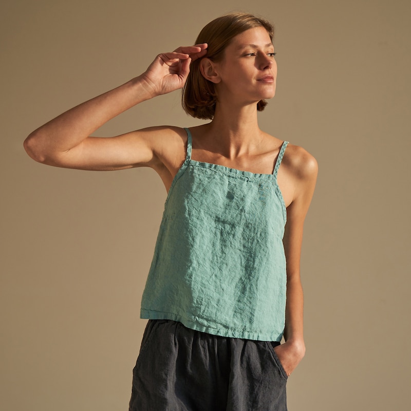 Linen Crop Top - Etsy