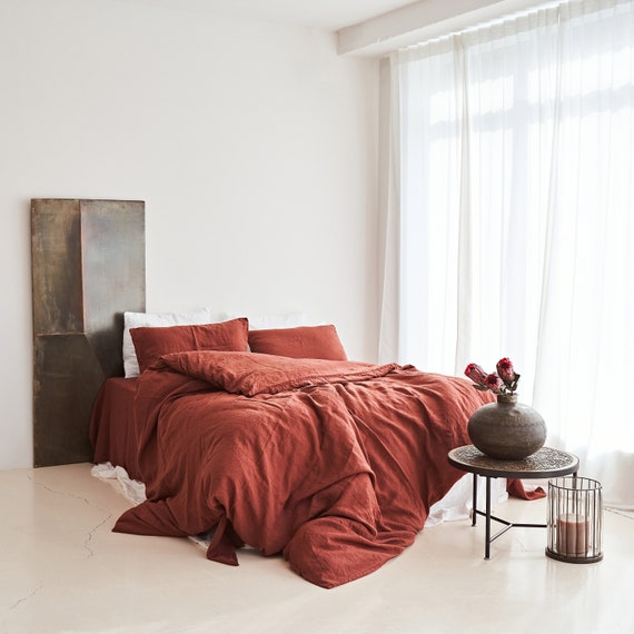 Red And Beige Bedding